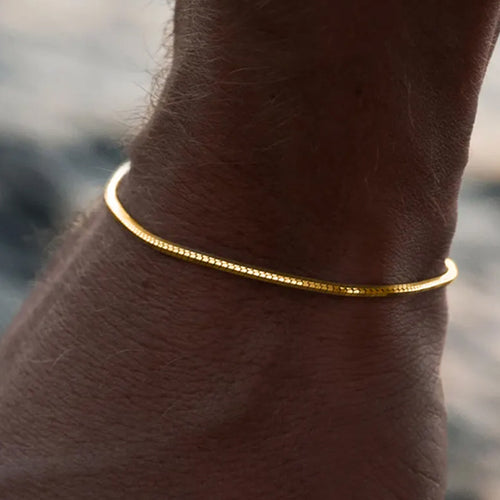 Box Chain Bracelet (Gold) – Ackrab